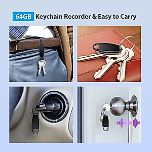 64GB Voice Recorder, Telele Digital Audio Recorder with 750 Hours Recording Capacity and 25 Hours Battery Time, Ideal for Meeting Lecture Interview Class