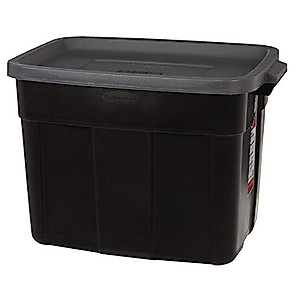 United Solutions RMRT180025 Tote, 18 Gallon, Black with Gray