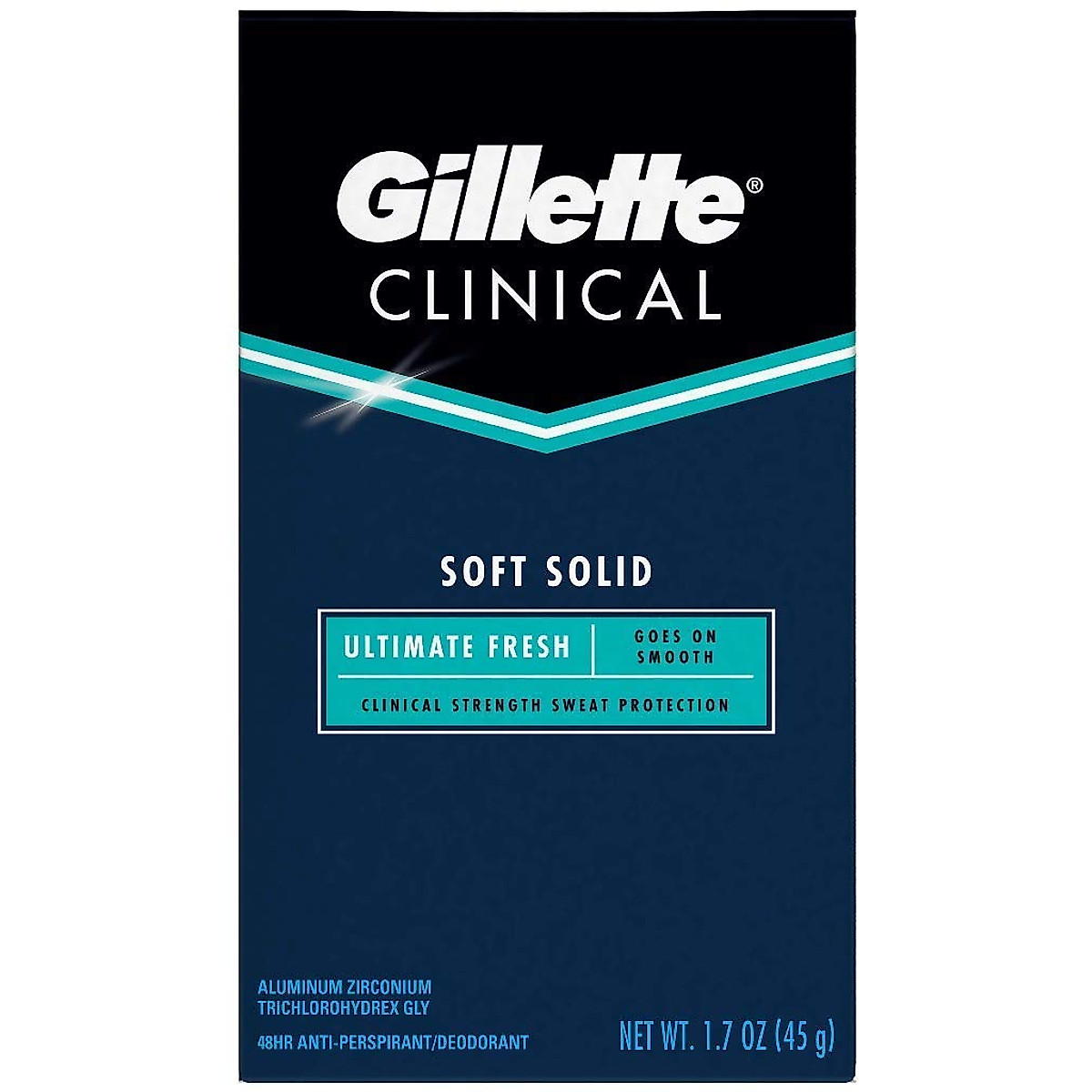 Gillette Clinical Anti-Perspirant Deodorant, Ultimate Fresh Advanced Solid 1.70 oz (Pack of 3)