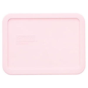 Pyrex (4 7210 3 Cup Glass Dishes & (4) 7210-PC Loring Pink Lids Made in the USA