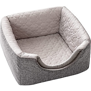 DREAMSOULE Cat Cosy Cube Bed, 3-in-1 Foldable Cat Dog Soft Sofa Cave Bed,Cool and Warm Tent Cave Microfiber Bed House with Removable Washable Cushion Pillow for Indoor Cats Small Dogs Puppy Pets