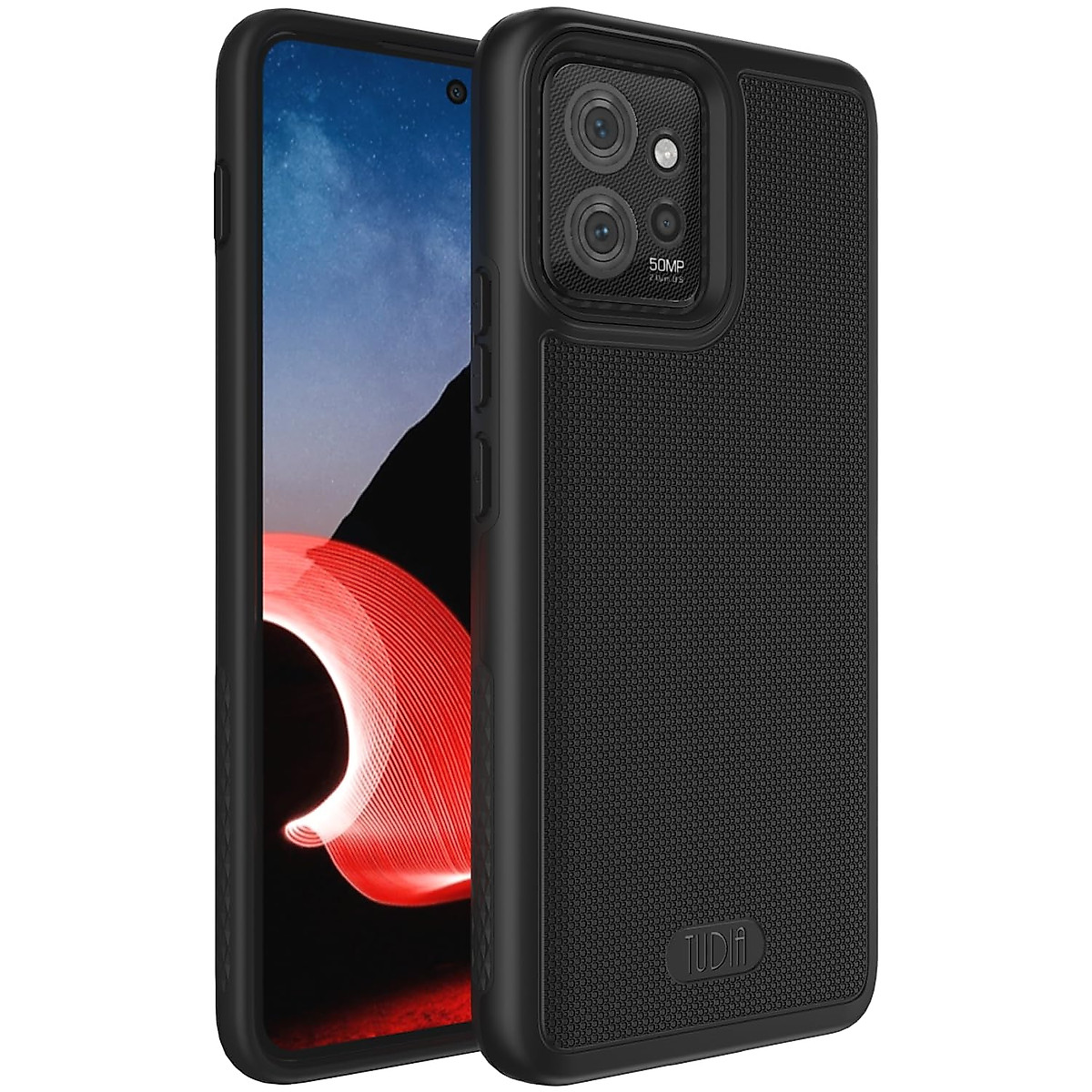 TUDIA DualShield Grip Designed for Motorola ThinkPhone Case (2023), [MergeGrip] Dual Layer Shockproof Slim Military Grade Non-Slip Tough Heavy Duty Protective Phone Case Cover (Matte Black)