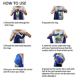 Water Sling Baby Wrap Carrier for Summer Pool - Adjustable Shoulder Ring Mesh Breathable Chest Sling Infant Carrier for Summer Pool Beach