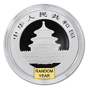 2016 - Present (Random Year) 30 Gram Chinese Silver Panda Coin (in Capsule) Brilliant Uncirculated with Certificate of Authenticity ¥10 Yuan BU