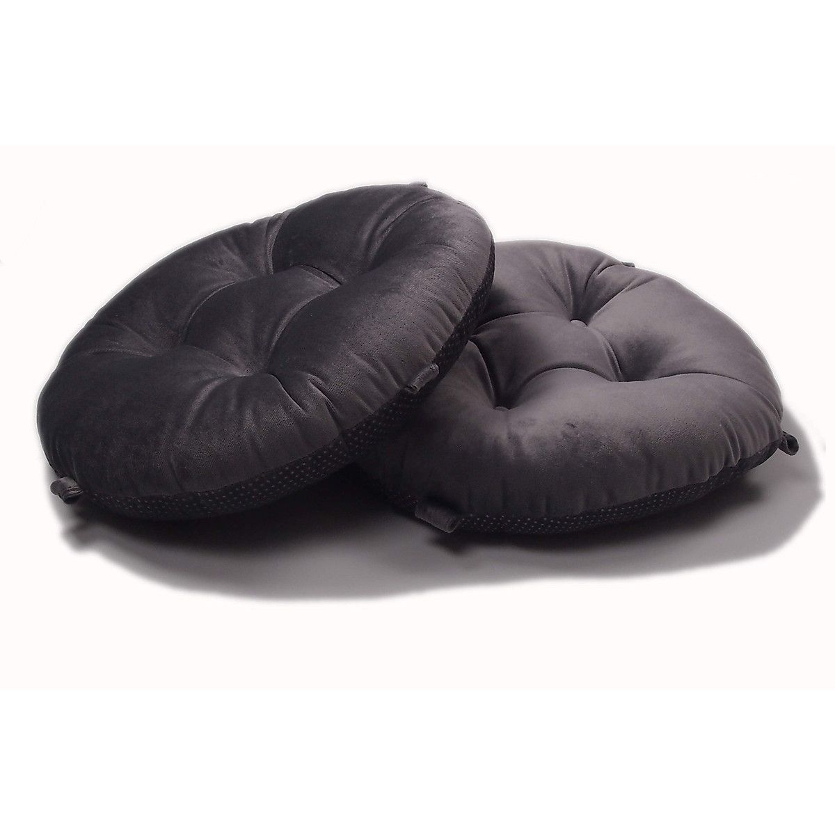 Augld 2 Pack Bar Stool Cushion Small Kids Chair Pad with Ties Round 14”x14”x2”