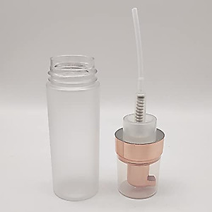 150ml Foam Pump Bottle, 5oz Empty Foaming Dispenser Soap Plastic Container for Facial Cleanser Shampoo Hand Soap (Clear Matte+Rose Gold)