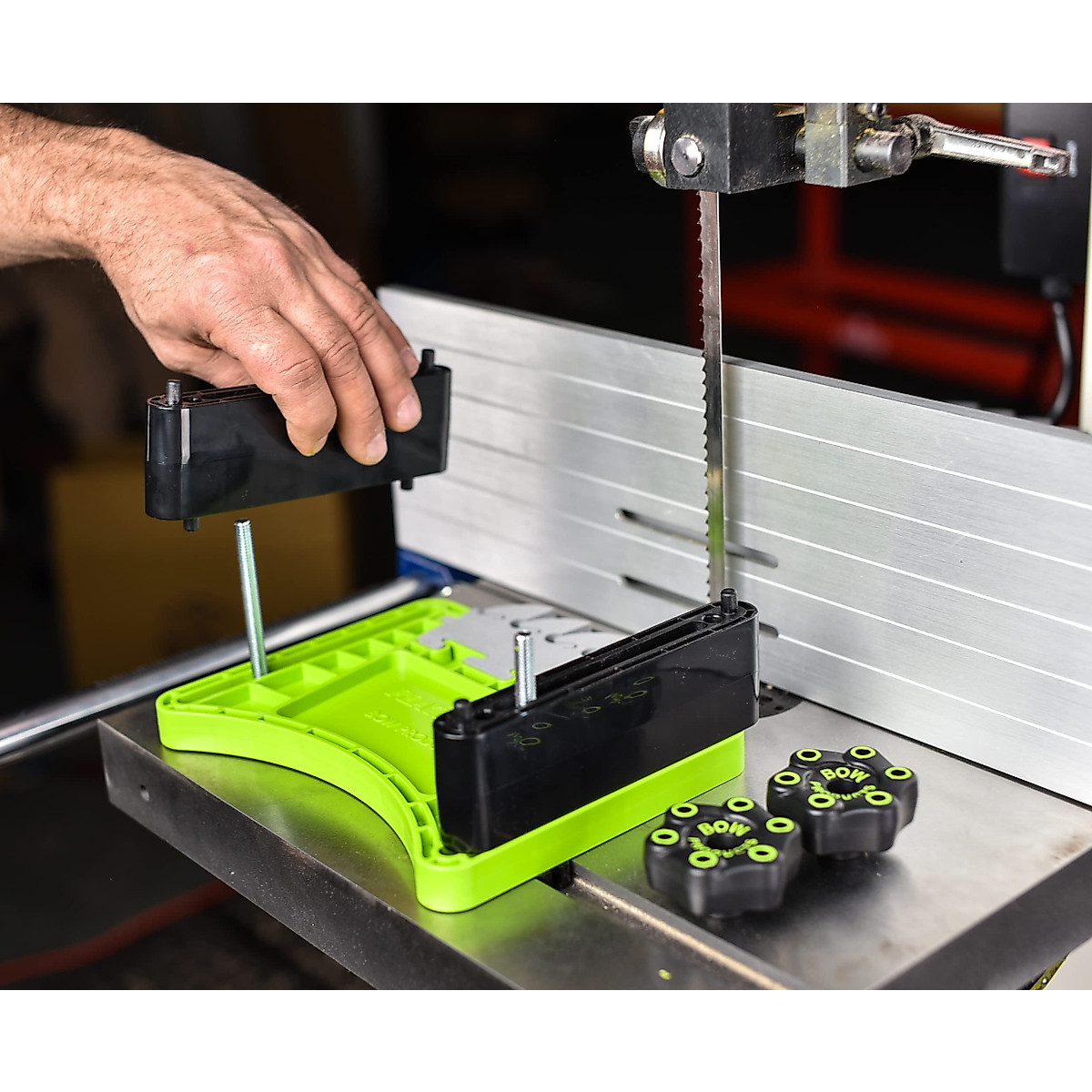 BOW Products FeatherDUO FP3 - Featherboard for Table Saws, Router Tables and Band Saws - Stackable Feather Board with EVA Feathers for Taller Material Feeds - Woodworking Tools and Safety Accessories