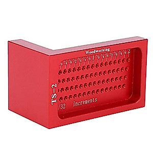 YWBL-WH TS-2 Woodworking Cross Calibration Ruler, British System T Type Scribing Marking Gauge Linear Measurement Tool