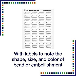 Elizabeth Ward Bead Storage Solutions 82 Piece Stackable Bead Storage Containers with Lid for Art Supplies and Craft Storage, Clear (2 Pack)