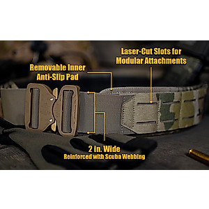 Condor LCS Cobra Gun Belt (Black, Medium/Large: 40.5"-44.5" Long, Waist 34"-36")