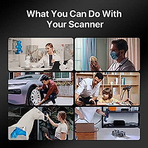 3DMakerpro 3D Scanner—0.1 MM Precision&10 FPS scan Speed Portable 3D Scanner for 3D Printing with Portable Carrying Case - Magic Swift Plus (Mono Luxury Package)
