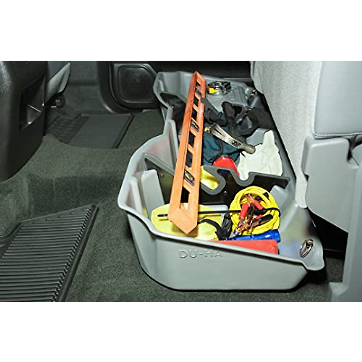 DU-HA Under Seat Storage Fits 14-18 Chevrolet/GMC Silverado/Sierra Light Duty & 15-19 Heavy Duty Crew Cab, Ash/Gray, Part #10301