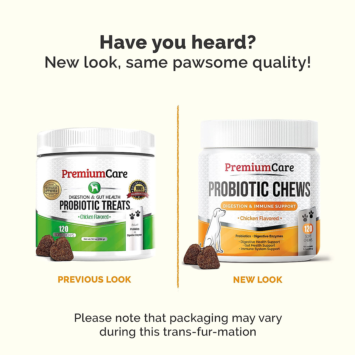 PREMIUM CARE Probiotics for Dogs for Yeast, Itchy Skin and Itchy Ears - Advanced Probiotic for Gut Health, Gut Flora, Bowel Health Support, Diarrhea, Digestive Health & Seasonal Allergies- 120 Chews