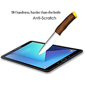 TANTEK [2-Pack Screen Protector for Samsung Galaxy Tab S3 / Galaxy Tab S2 9.7 Inch,Tempered Glass Film,Ultra Clear,Anti Scratch,Bubble Free,S Pen Compatible