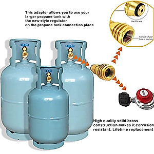 YOUHO Propane Tank Adapter Converts POL LP Tank Service Valve to QCC1 / Type1 Hose or Regualtor - Old to New qcc1 Propane Fitting