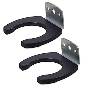 2 Pcs Universal Microphone Wall Hanger Hook Holder Stand Bracket for Home Hotel Karaoke Use, Black