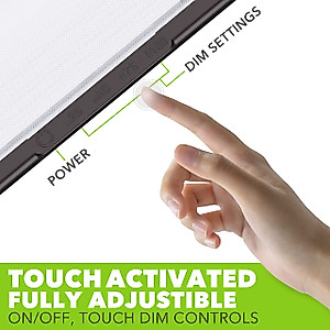 Leisure LED RV LED Ceiling Light Fixture 20" x 6.5" - 1450 Lumen with Touch Dimmer Switch Interior Burnt Bronze Lighting for Car/RV/Trailer/Camper/Boat DC 12V Natural White 4000-4500K (2-Pack)