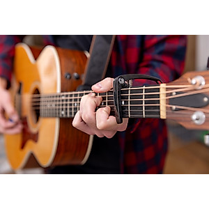 Guitar Accessories Kit - Premium Metal Tin with Guitar Strap, Capo, Tuner & Picks for Acoustic, Bass, Electric & Ukelele Guitars