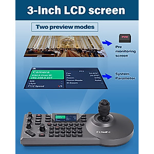 FoMaKo PTZ Camera 30X Optical Zoom HDMI PTZ Bundle with PTZ Controller PoE Keyboard,Contains 2 Items(FMK30SDI+KC608)