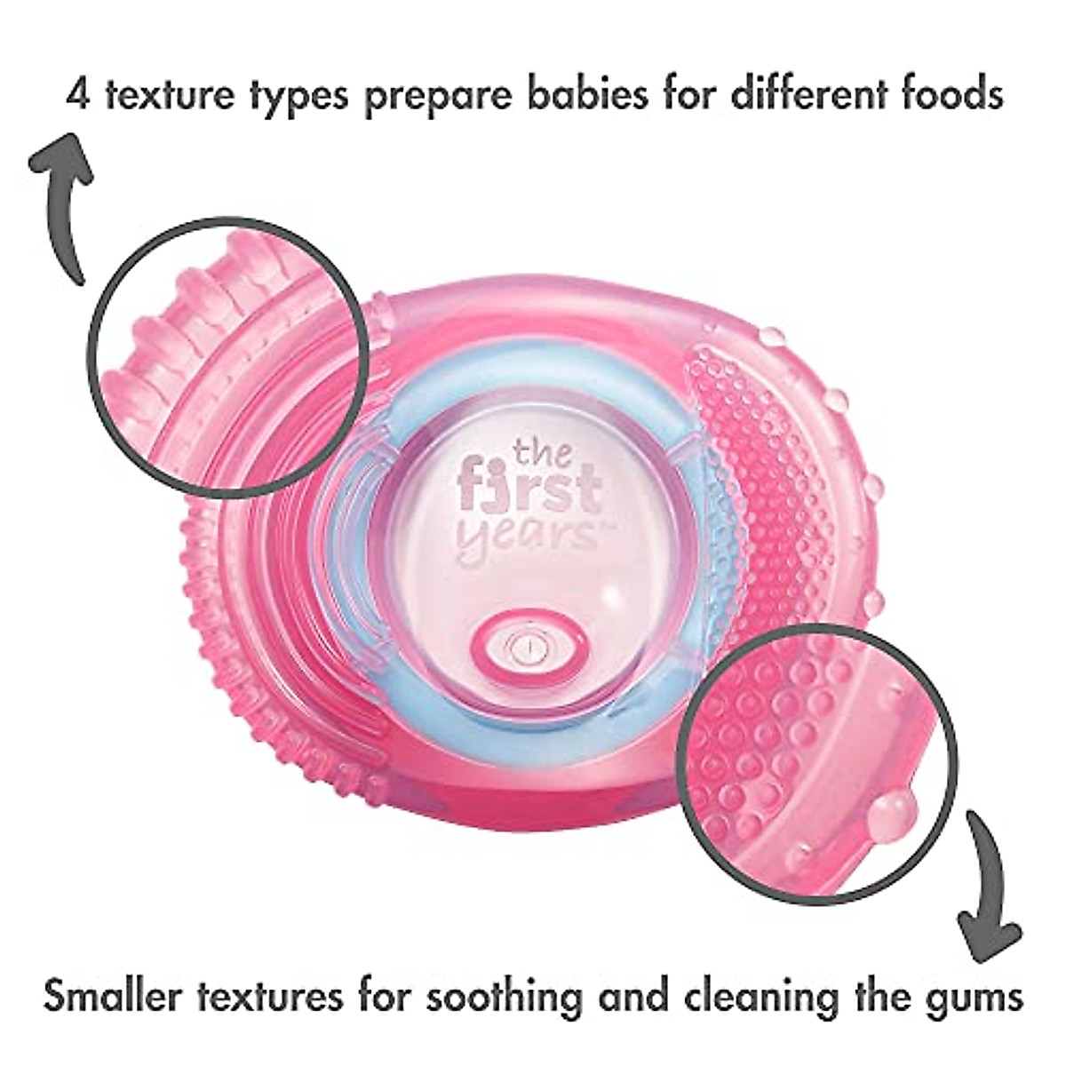 The First Years SenseAbles Teethe-Around Silicone Sensory Trainer Cup, 7 oz - Pink