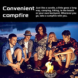 2 Pack Portable Campfire Fire Pit,3-5 Hours of Burn Time,No Wood No Embers, Suitable for Your Patio, Outdoor, Camping, Picnic, Bonfire Party