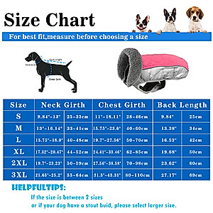 Fragralley Dog Winter Coat - Warm Dog Jacket Soft Fleece Lined for Cold Weather, Waterproof Windproof Puppy Coat, Reflective Adjustable Pet Vest Apparel for Small Medium Large Dogs (Large, Pink)