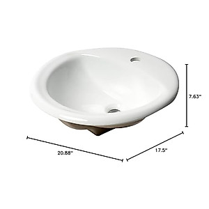 ALFI brand ABC802 Bathroom Sink, White