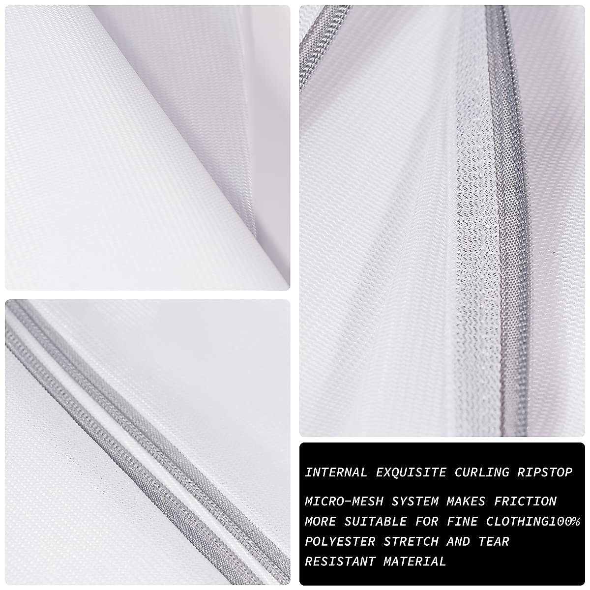 SUERIV Mesh Laundry Bags,Laundry Bags Mesh Wash Bag for Washing Machine-Supper Zipper Net Laundry Bag,Lingerie,Sweater,Garment,Undergarment Large Size(16 x20 inch),Pack of 4