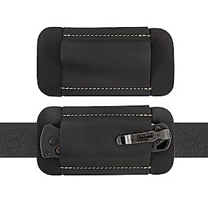 Knife Sheath,Leather Knife Sheath for Belt,Horizontal Carry Pocket Knife Holder,EDC Belt Organizer,Handmade Compact Draw Knife Holster,EDC Pocket Organizer,Sheath for Folding Knife (Black)