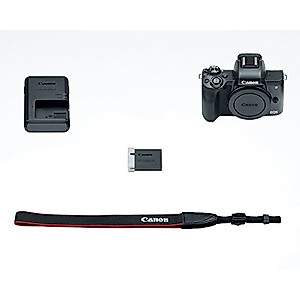 Canon EOS M50 Mirrorless Digital 4K Vlogging Camera with Dual Pixel CMOS Autofocus, DIGIC 8 Image Processor, Built-in Wi-Fi, NFC and Bluetooth technology, Body, Black