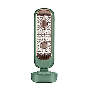 HOMU Mini Table Tower Fan Personal Retro Quiet Operation Portable Vertical Cooling 3 Speed Desktop USB Air Circulator Small for Kids Girls Woman Man Home Office White/Green/Pink