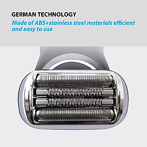 94M Series 9 Pro Replacement Shaver Head for Br aun Series 9 Pro Electric Shaver Foil & Cutter 9030s 9040s 9050cc 9240s 9242s 9280cc(Silver)