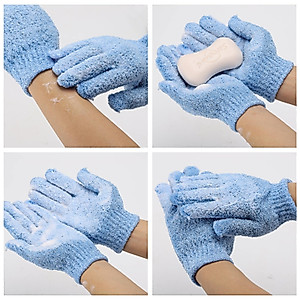 BTYMS 24 Pcs Shower Exfoliating Gloves Hand Exfoliating Glove Body Scrubber Loofah Washing Gloves for Shower, Spa, Massage and Body Scrubs, Dead Skin Cell Remover