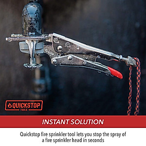 QUICKSTOP QCOM Commercial Fire Sprinkler Heads Shutoff Tool for Managing Accidental Fire Sprinklers Activation and Water Damage, Works On Upright, Pendant and Sidewall Sprinklers and Recessed Heads
