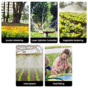 Yardeen Water Timer Electronic Hose Sprinkler Garden Irrigation Controller Two Dial,No Water Pressure Required
