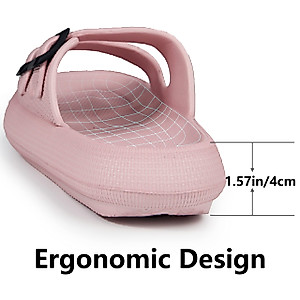 Weweya Pillow Slippers Cushioned Slides Sandals Pink Women Size 7 7.5