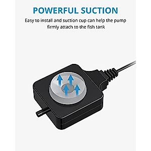 NICREW Nano Silent Aquarium Air Pump, Corded Electric, Aquarium Aerator with Accessories for Up to 10 Gallon Fish Tank, Super Quiet, 0.3 L/min, 1.5 Watts