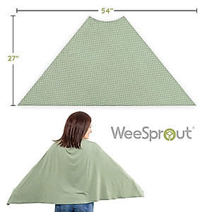 Nursing Cover Bundle with Set of Four Organic Cotton Burp Cloths