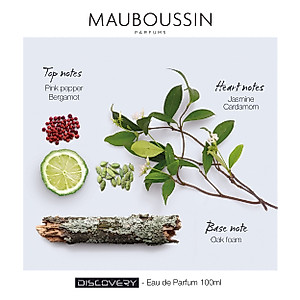 Mauboussin - Discovery 100ml (3.3 Fl Oz) - Eau de Parfum for Men - Woody, Aromatic & Citrus Scents