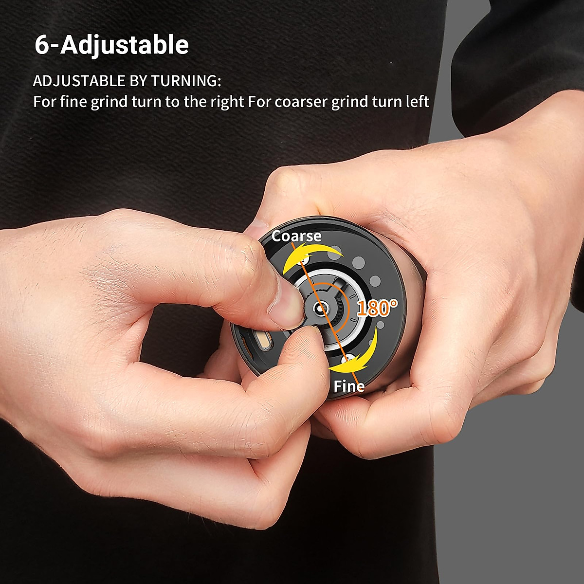 Large Capacity Rechargeable Electric Salt and Pepper Grinder Set -USB Charging Port with Sliding Dust Cover; Automatic Salt and Pepper Mill Grinder With LED Light-6 Adjustable Grinding Modes