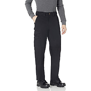 Tru-Spec Men's 24-7 Series Original Tactical Pant - Reliable Pants for Men - Ideal for Hiking, Camping, EMT, and Tactical Use - 65% Polyester, 35% Cotton - Black - 42W x 34L