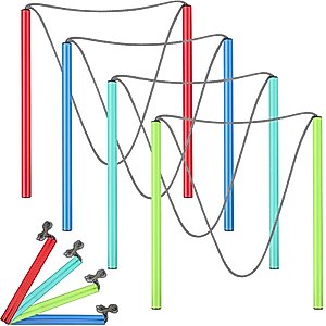 FairySandy 8 Pieces Giant Bubble Wands Big Bubble Wands for Kids Outdoors Bubble Toy for Birthday, Outdoor Activities, Party Favors, Giant Bubble Solution Not Included (Multicolor)