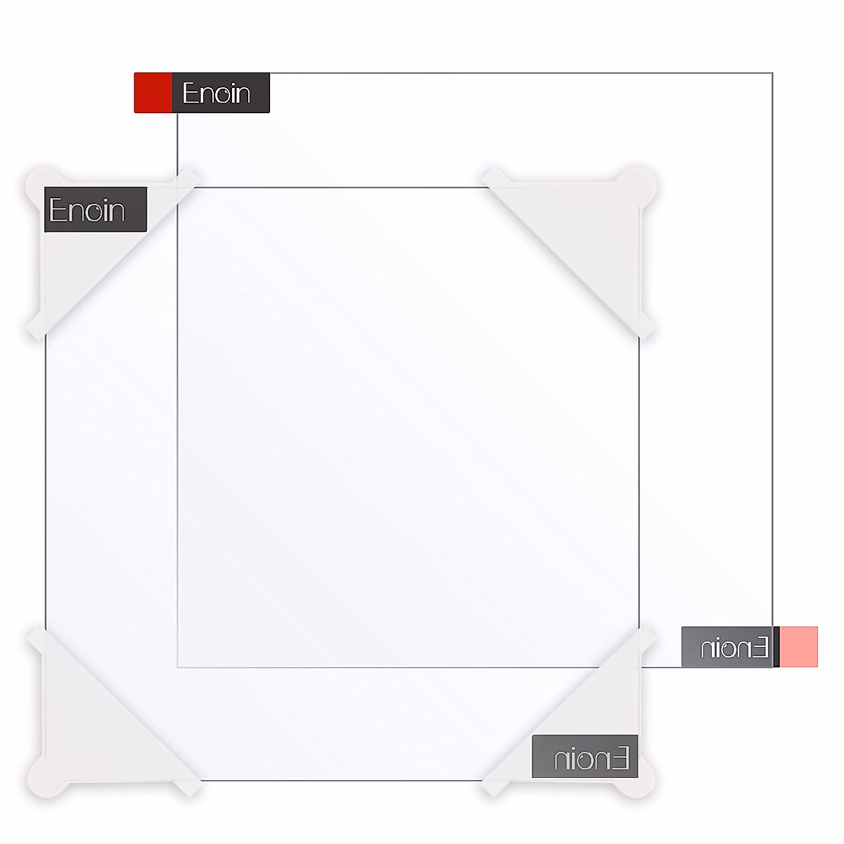 Enoin 2pcs 8 x 8 Inch Clear Acrylic/Plexiglass Sheet 0.118" 1/8 Inch Thick, Plastic Sheet Transparent Board Panel for Glass, DIY Project, Picture Frame,Paintings, Art Craft