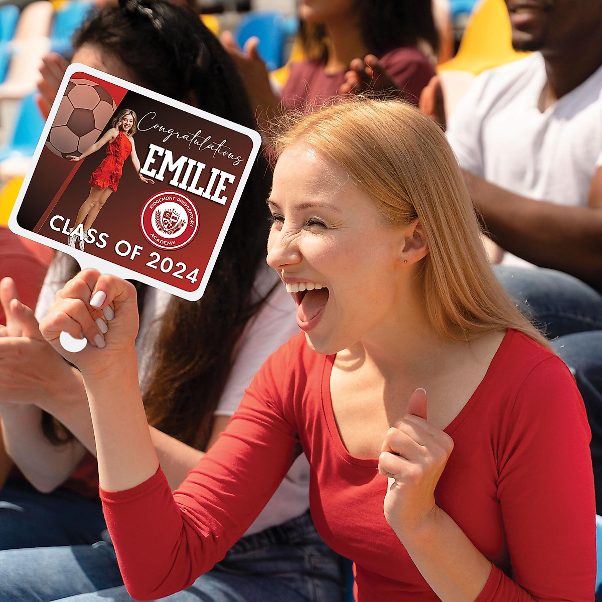 VictoryStore Custom Photo Church Fans - Hand Held Fans - Full Color Print - Waterproof Fans, 8x10.5 Inches, One Sided (108)