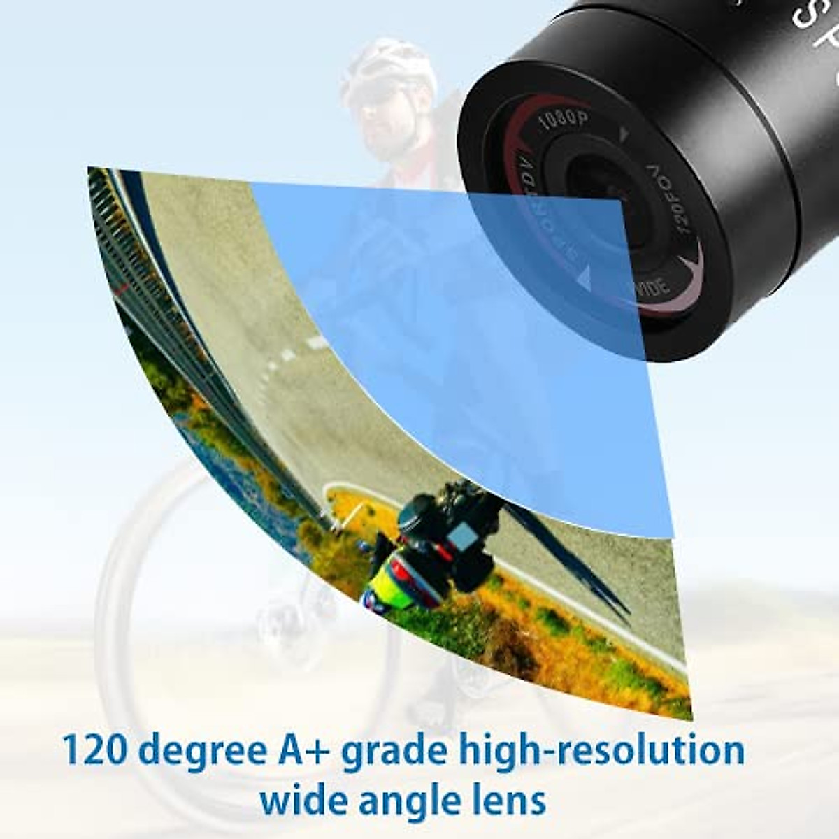 Bicycle Motorbike Camera, Mini Portable Full HD 1080P Waterproof Bike Car Outdoor Sports DV Video Camera with Mounting Kit,Camera Outdoor Bicycle Sports Camera