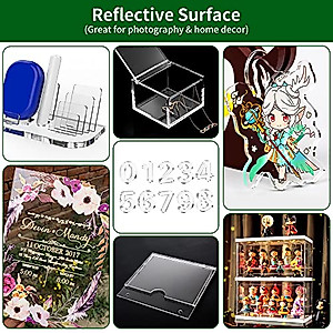 Lesnlok 2 Pack 8" x 12" plexiglass Sheets 1/4 inch Thick Clear Acrylic Sheet 6mm Thick Use for Craft Projects, Signs, Sneeze Guard and More