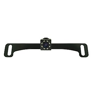 Master Tailgaters Small License Plate Frame Backup or Front Camera | 8 IR LED Night Vision | IP68 Waterproof | 170° Wide Angle Camera | 1000 TVL | Parking Grid Lines Available | Universal Fit