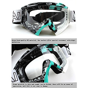 Runspeed Motorcycle Goggles, Ski Snowboard with UV Protection Anti-Fog Dual-Lens Helmet Compatible for Men Women Wnter Sports Snow Skiing Snowboarding Tactical Shooting (Pink, Clear)