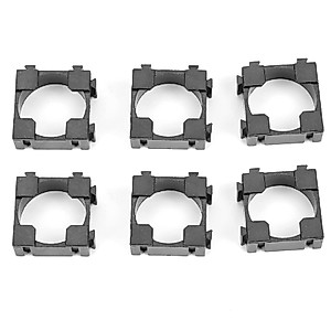 Walfront 100PCS Li ion Battery Holder Stand Cylindrical Battery Pack Bracket Battery Holder/Organizer - 18.4mm / 0.7in Hole Diameter