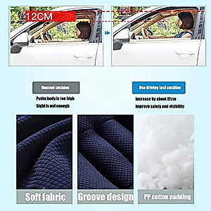 YQJ YOMQLJXB Portable car Booster Cushion - Office mat, Driver Booster seat car seat Cushion,Angle Lift Seat Cushions?Effectively Increase The Field of View by 12cm, Ideal for Office, Home (Black)